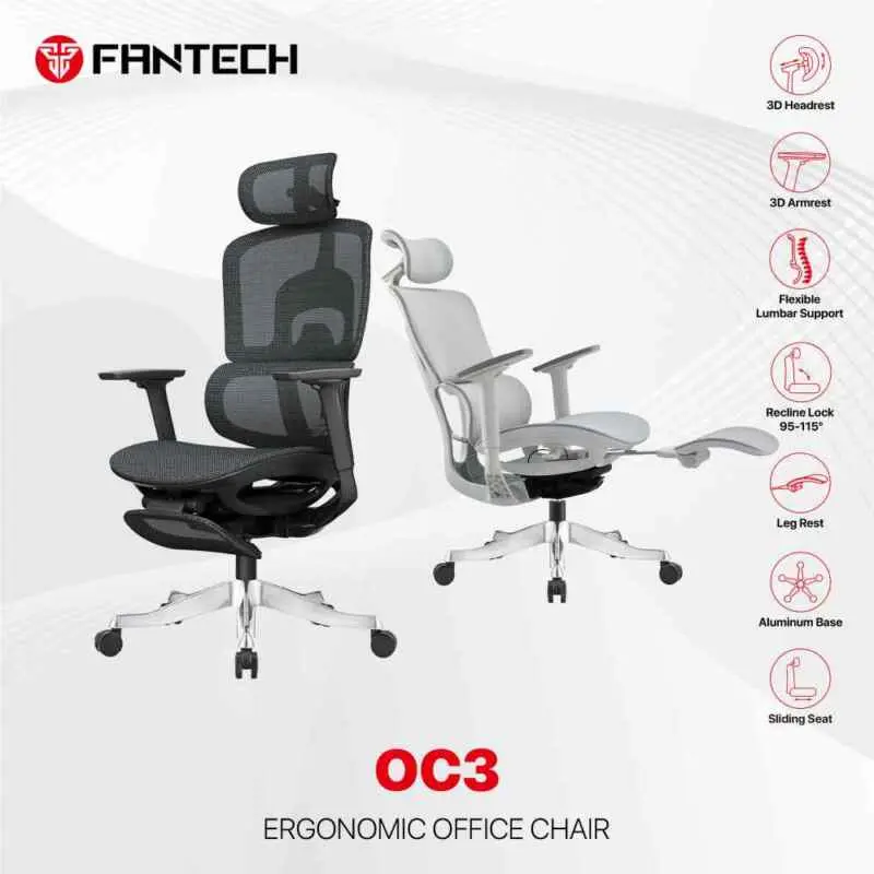 Stolica Office Fantech OC3 Ergonomska crna