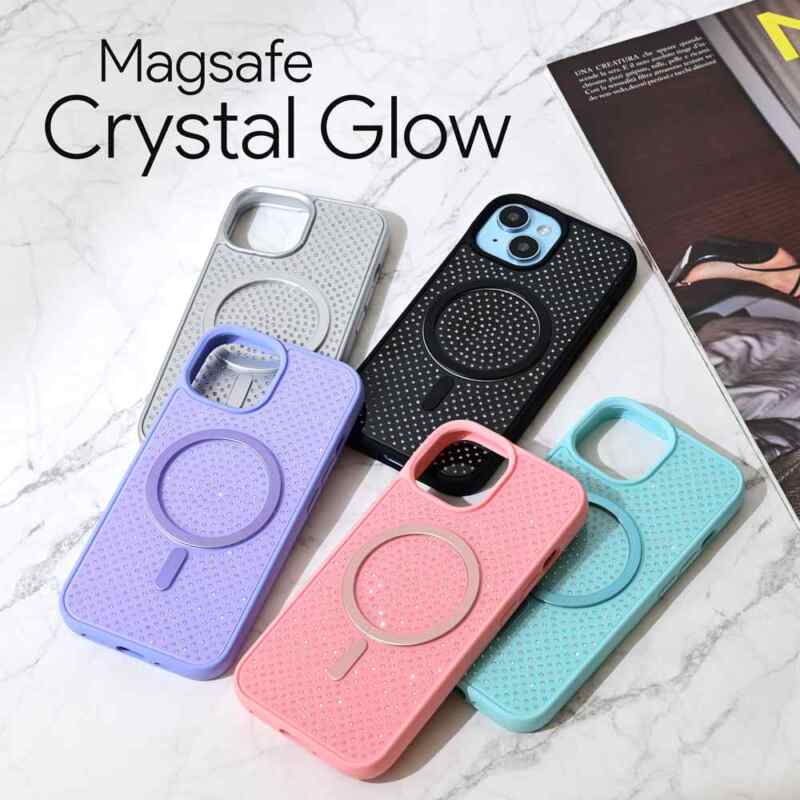 Maska za Magsafe Crystal Glow za iPhone 13 mint