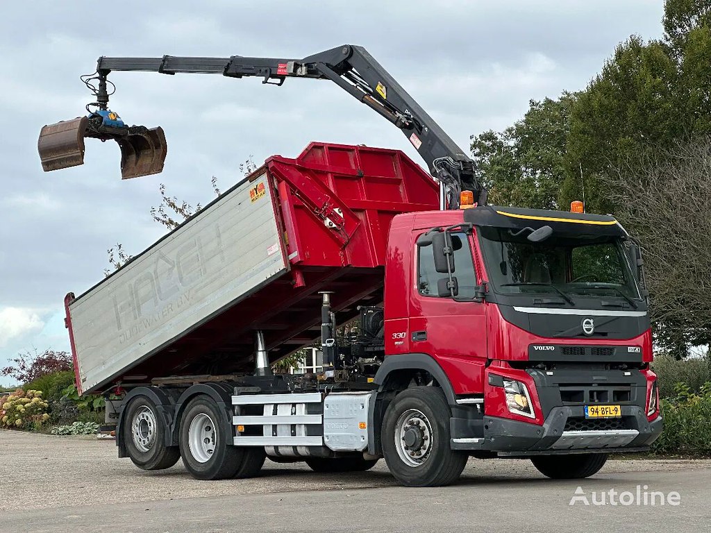 Volvo FMX 330 EURO6!!6X4!!VOORAS AANGEDREVEN!!Z-Kraan/KIPPER!! kiper