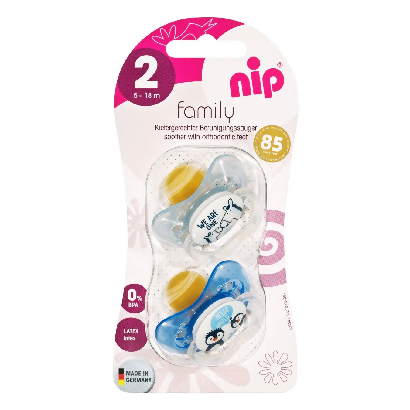 NIP Family Kaučuk cucla 5-18m 2 komada