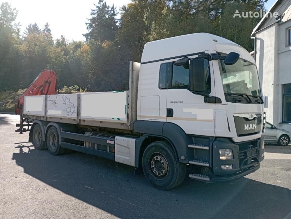 MAN TGX 26.480 hydr.ruka kamion s ravnom platformom