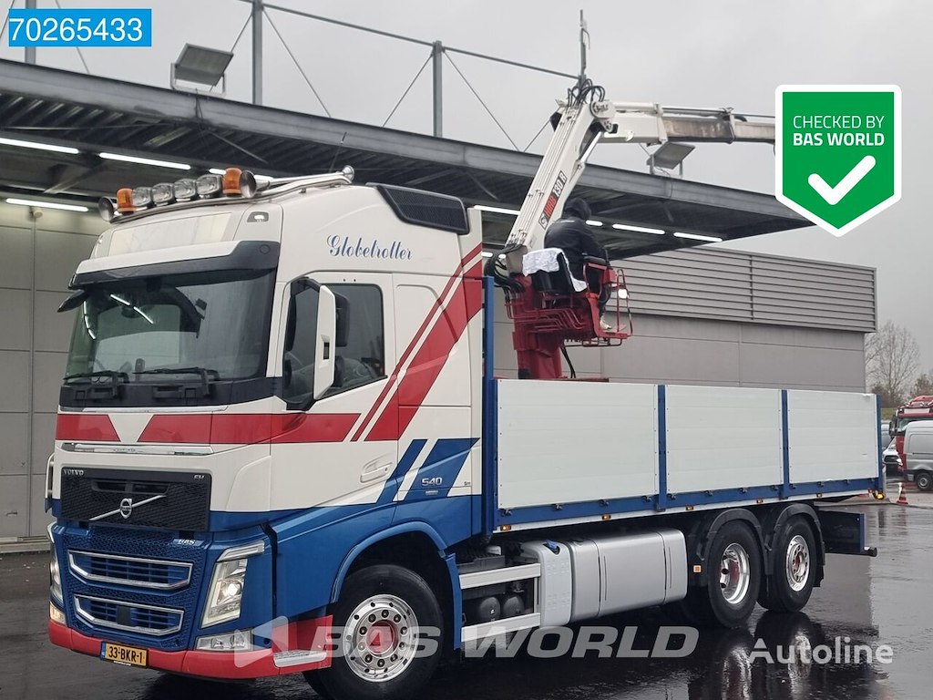 Volvo FH 540 6X2 NL-Truck HIAB 130 R F-2 Roller Crane Euro 6 kamion s ravnom platformom