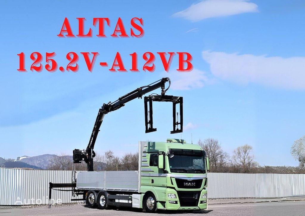 MAN TGX 26.440 Pritsche 6,60 m* ATLAS 125.2V-A12VB kamion s ravnom platformom