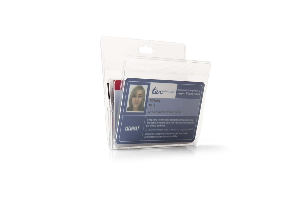 Multibadge holder za 4 ID kartice – 93×94 mm 1/10 transparent Tarifold