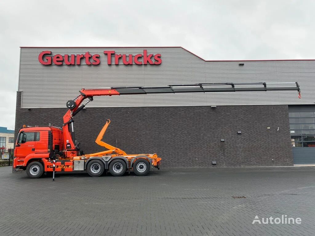 MAN TGS 35.480 8X4 TRIDEM + 20 TON HAAKARM + HMF 3220-K6 KRAAN/KRAN/ kamion rol kiper