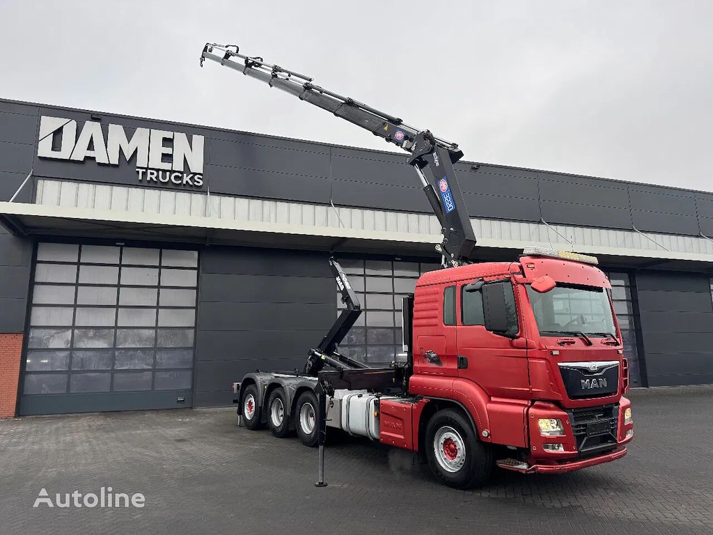 MAN TGS 35.480 8x4-4 BL HMF 3220-K6 + JOAB Haakarmsysteem kamion rol kiper