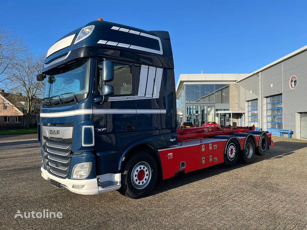 DAF XF106-530 8X2 / AJK HOOKLIFT 25000KG / 9 TON FRONT AXLE / NAVI / kamion rol kiper