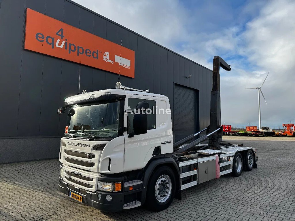 Scania P320 TOP: 6x2, VDL hook (20T), weighing system, EURO-6, NL-truck kamion rol kiper