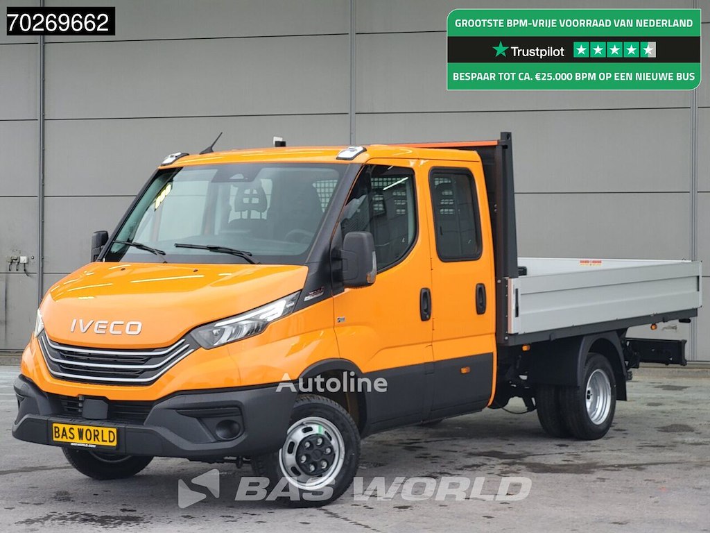 Novi IVECO Daily 35C21 3.0 210PK 2025model Dubbel Cabine Open laadbak 3.5t kamion s ravnom platformom < 3.5t