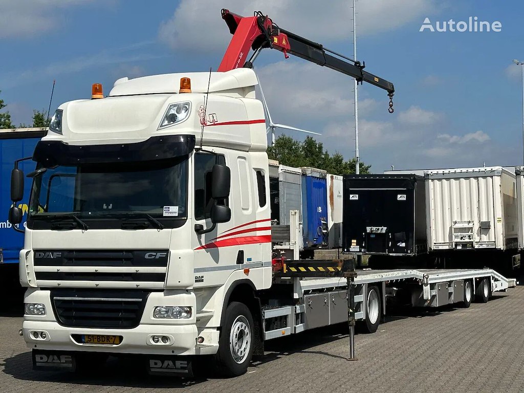 DAF CF 85.410 HMF 900-K2+1 Crane / Winch / Mega Oprij Combi / EURO 5 autotransporter