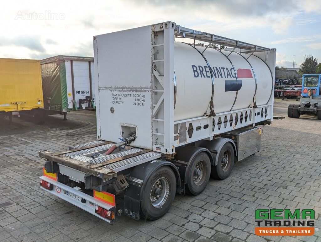 LAG O-3-39 CD 3-Assen BPW 20-30FT TANK/SWAP ContainerChassis ADR- 3G poluprikolica za prevoz kontejnera