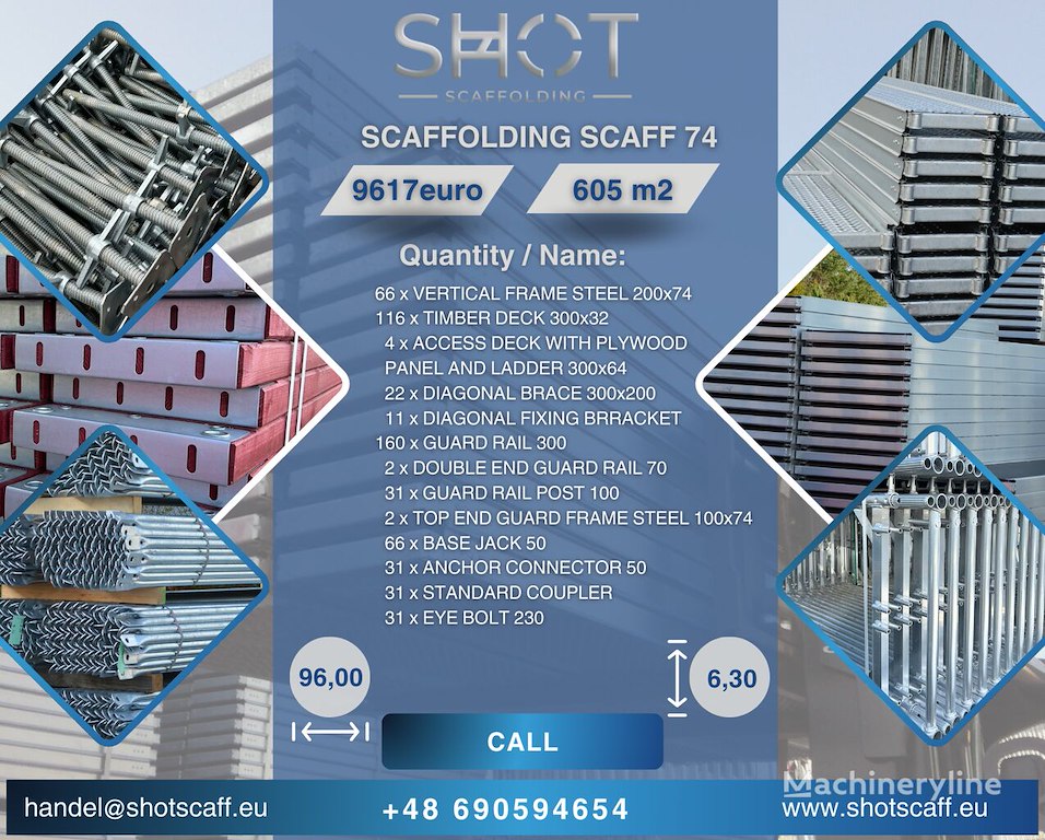 Novi Scaffolding wooden platform 3.0m deck scaff 74 - Gerüst Échafa skele