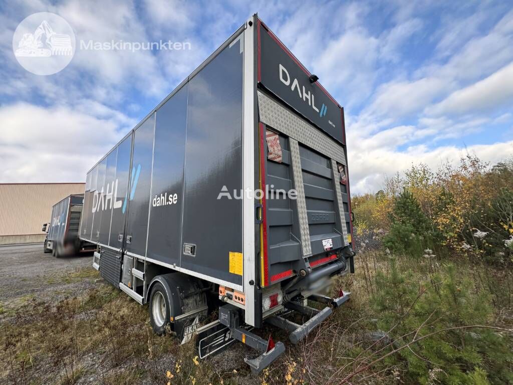 HFR 1 axlad semitrailer med truck! furgon poluprikolica