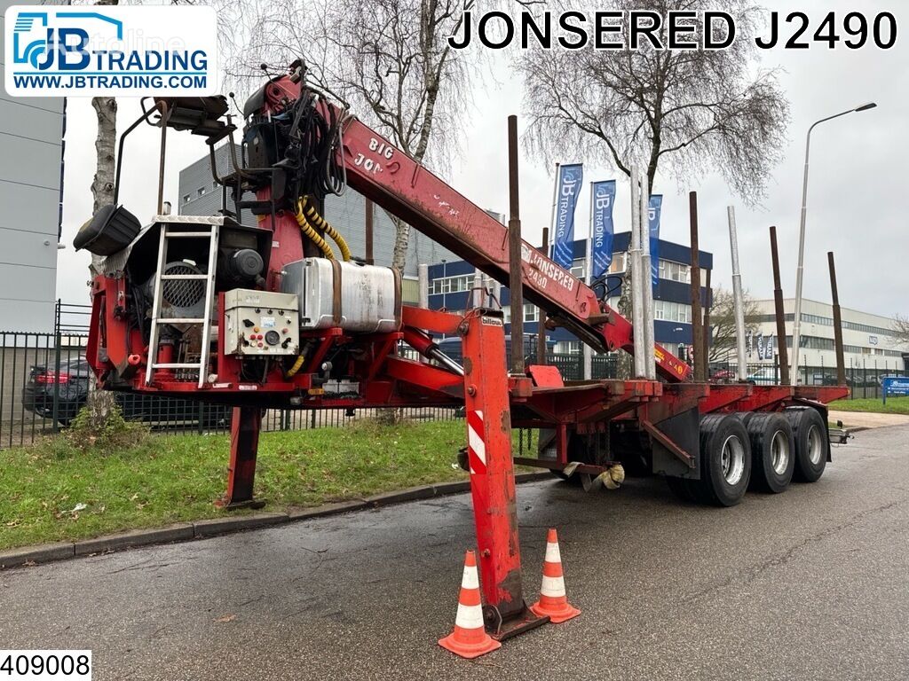 Billaud Chassis Wood transport, Steel suspension, Extendable poluprikolica za prevoz drva