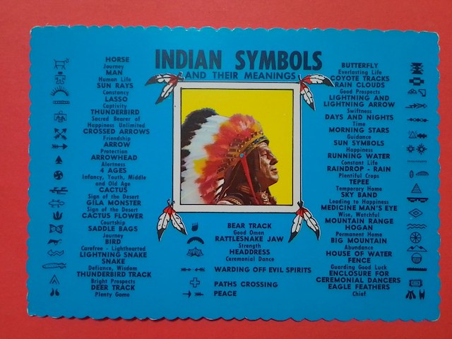 INDIAN SYMBOLS AND THEIR MEANINGS -RAZGLEDNICA (625)