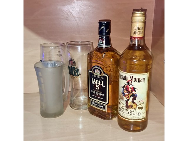 ČAŠE + Label 5 + Captain Morgan - Komplet!