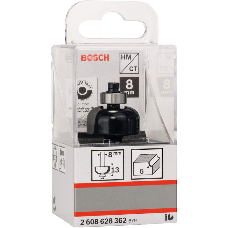 Bosch – Glodalo za poluokrugle kanale 8 mm, R1 6 mm, D 24,7 mm, L 13 mm,G 53 mm – 2608628362