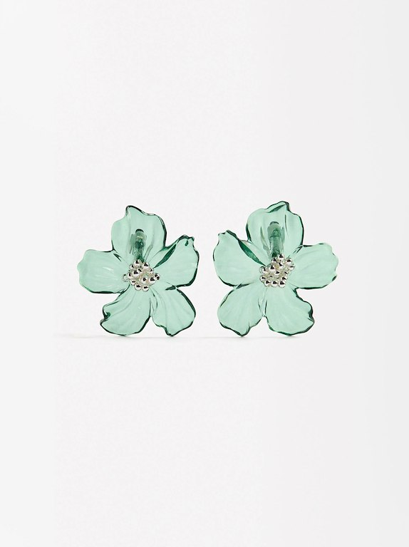 Maxi Flower Resin Earrings