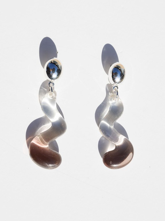 Bicolor Wave Earrings