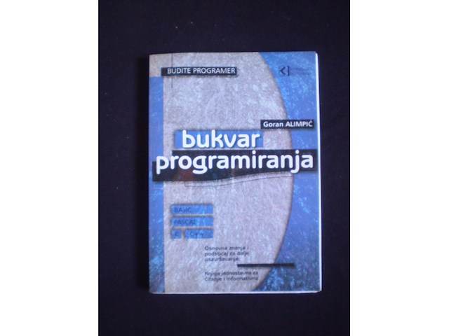 Goran Alimpić: BUKVAR PROGRAMIRANJA