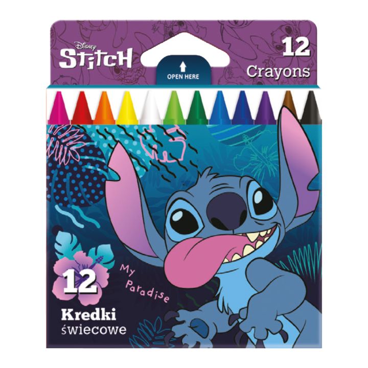 Disnei Stitch okrugle voštane bojice, 12 komada