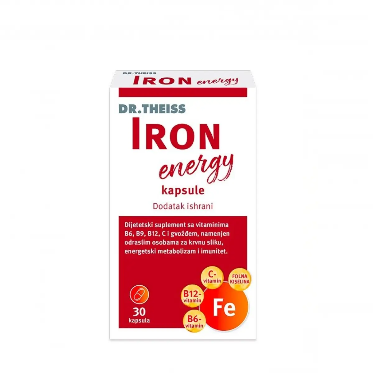 NATUR PRODUKT PHARMA Iron energy Kompleks sa gvožđem, 30 kapsula