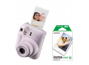 FUJIFILM INSTAX MINI 12 Instant Film Camera (LILAC PURPLE) + INSTAX Mini Film 2-Pack