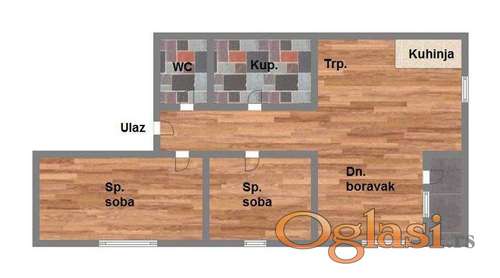 539315-Trosoban-60m2-Adice