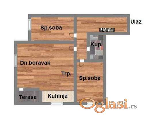 Trosoban, Adice, 70m2