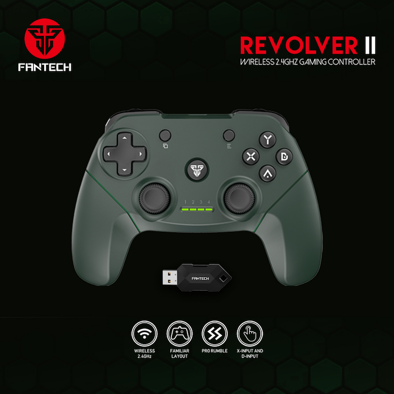 Joypad wireless Fantech WGP12 Revolver II zeleni