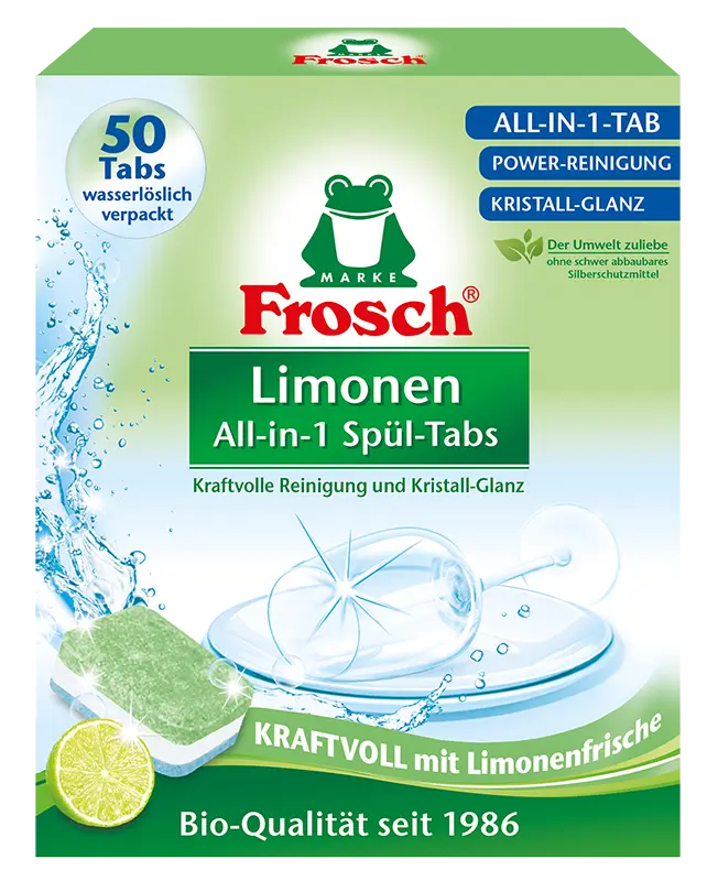 FROSCH Tablete za mašinsko pranje sudova Green lemon 50 komada