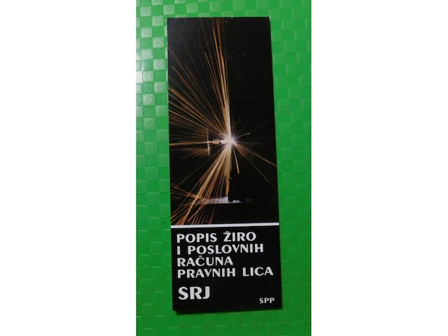 Popis žiro i poslovnih računa - džepni kalendar