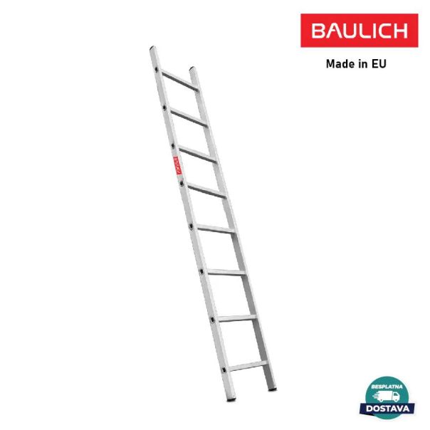 BAULICH 1x8 Jednodelne Aluminijumske Merdevine PRO