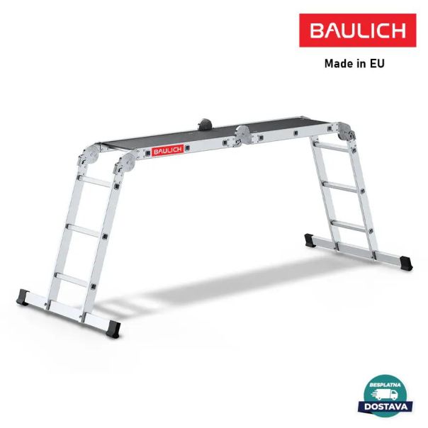 BAULICH 4x3 Zglobne Merdevine sa Platformom PRO