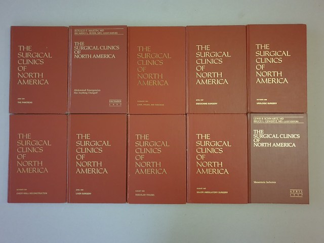 The surgical clinics of North America, 15 knj. Retko !