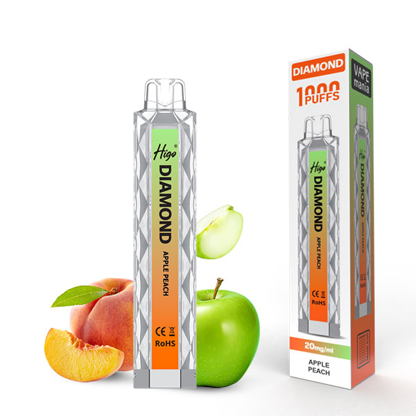 VAPE MANIA 1000 PUFFS Diamond APPLE PEACH 20mg