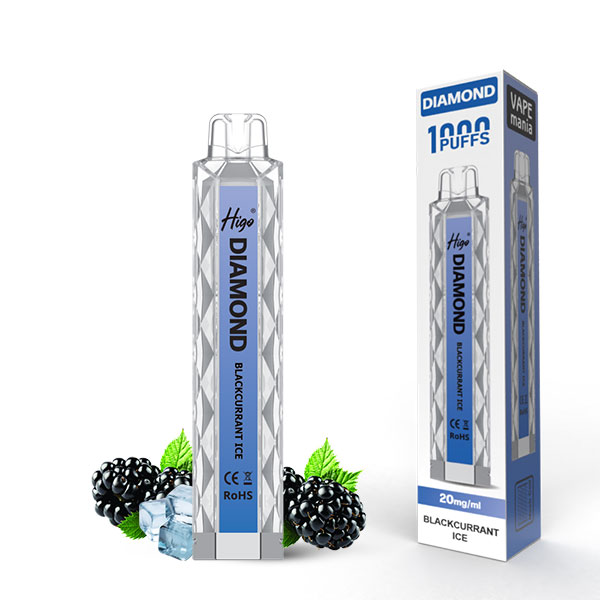 VAPE MANIA 1000 PUFFS Diamond BLACKCURRANT ICE 20mg