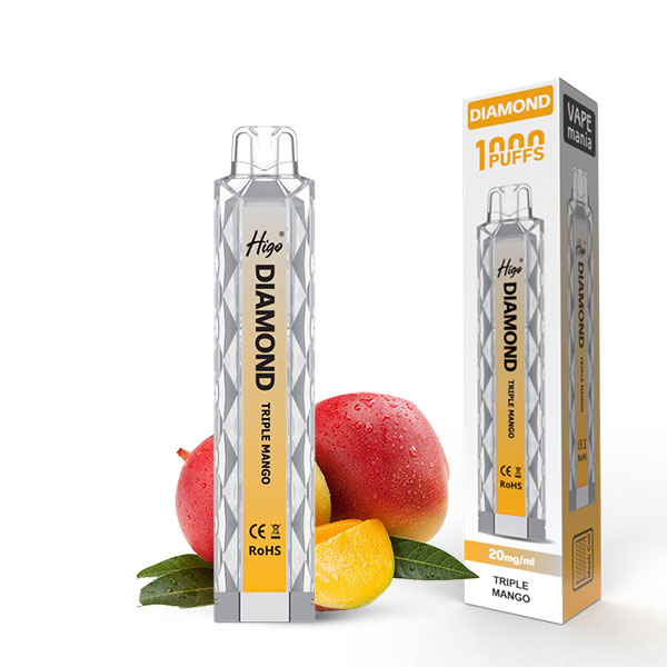 VAPE MANIA 1000 PUFFS Diamond TRIPLE MANGO 20mg