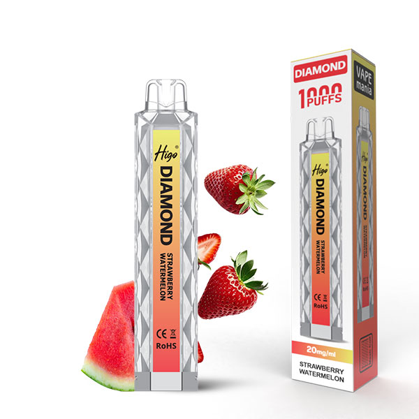 VAPE MANIA 1000 PUFFS Diamond STRAWBERRY WATERMELON 20mg