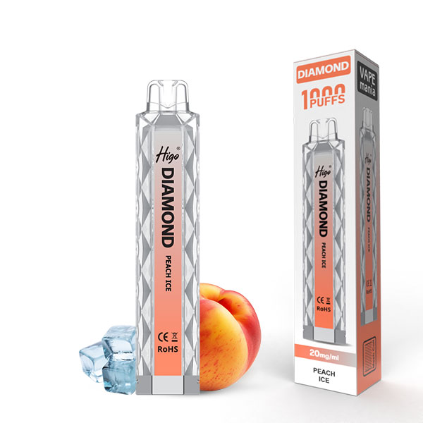 VAPE MANIA 1000 PUFFS Diamond PEACH ICE 20mg