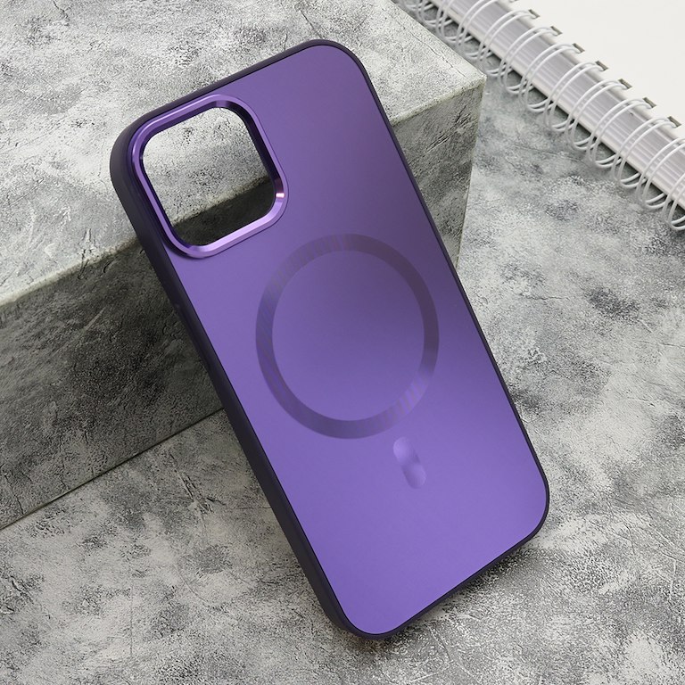 Futrola COLOR METAL MagSafe za iPhone 15 (6.1) ljubicasta