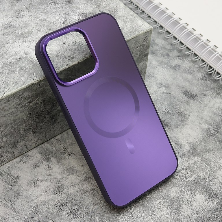 Futrola COLOR METAL MagSafe za iPhone 15 Pro Max (6.7) ljubicasta