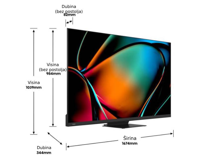 HISENSE 75″ 75U8KQ Mini-LED ULED 4K UHD Smart TV