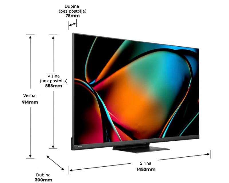 HISENSE 65 inča 65U8KQ ULED 4K UHD Smart TV