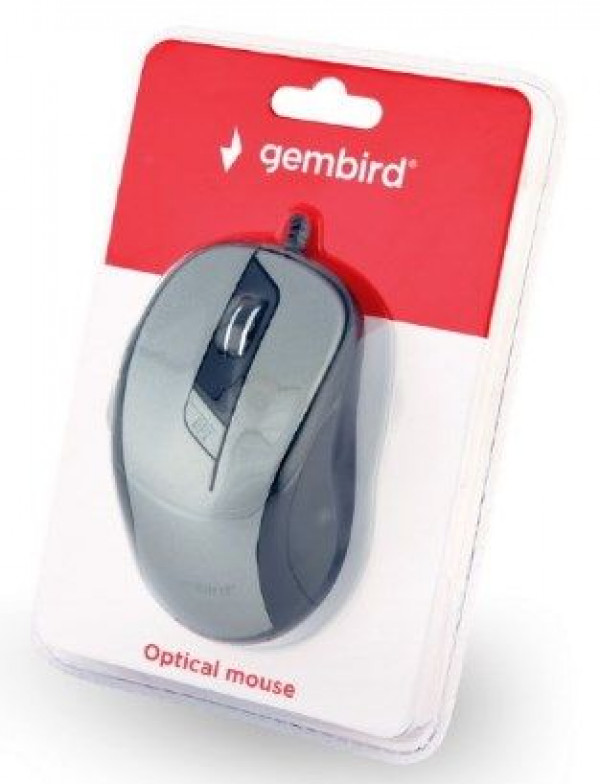 Gembird MUS-6B-01-BG Optički miš 400-1600Dpi black/spacegrey 110mm USB