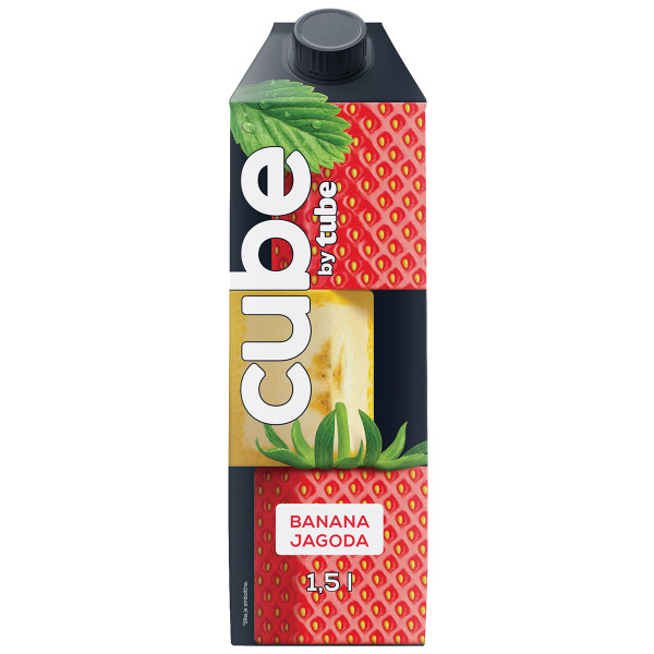 CUBE BANANA+JAGODA 1,5L