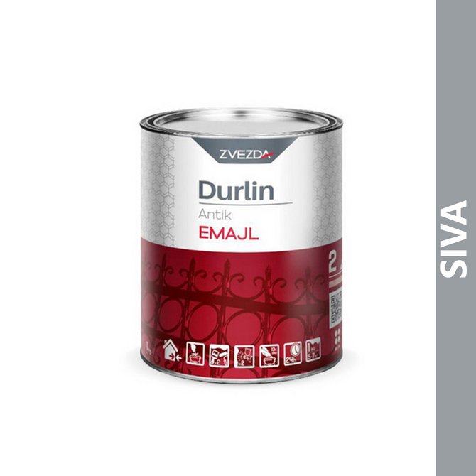 DURLIN antik emajl za metal sivi 1 kg