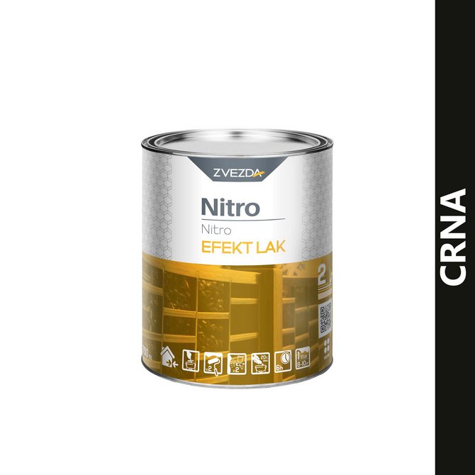 ZVEZDA nitro efekt lak 0.75l crna