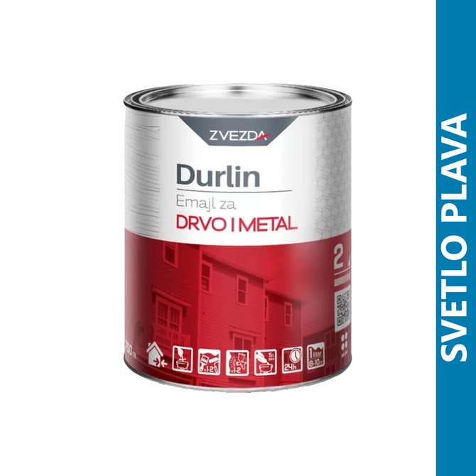 DURLIN emajl za drvo i metal 0.75l svetlo plava