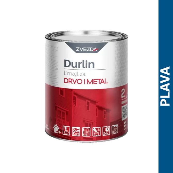 DURLIN emajl za drvo i metal 0.75l plava